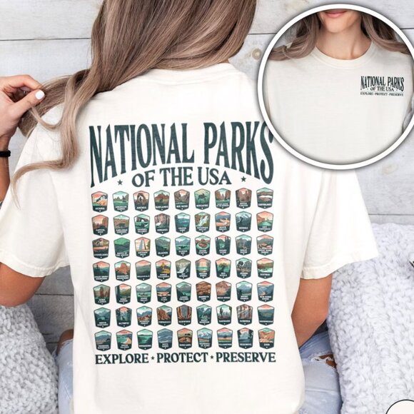 Gildan | Tops | National Parks Of The Usa Camping Gift Nature Lover ...